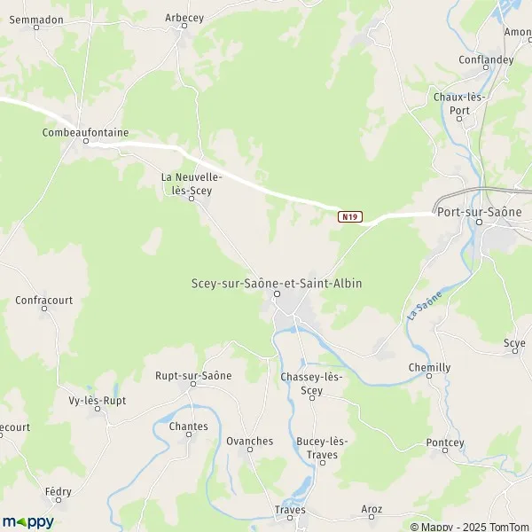 Map Scey-sur-Saône-et-Saint-Albin: map of Scey-sur-Saône-et-Saint-Albin ...