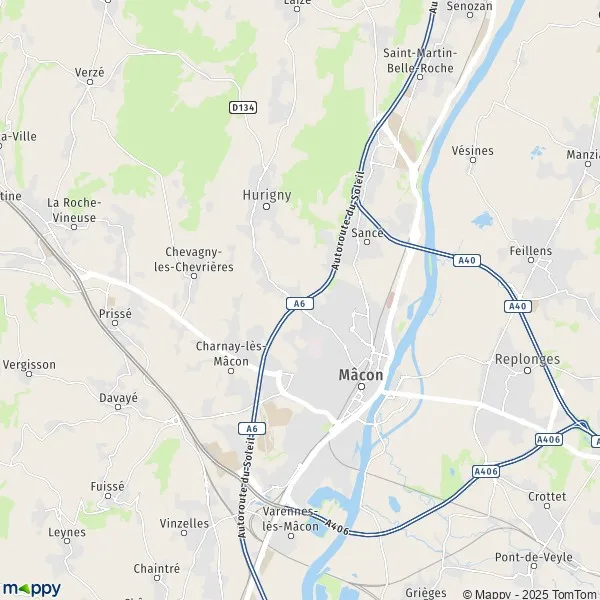 Map Mâcon: map of Mâcon (71000) and practical information