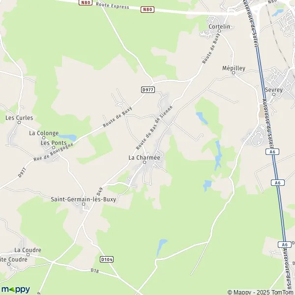 Map La Charmée: map of La Charmée (71100) and practical information