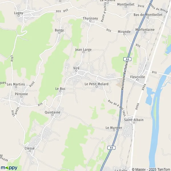 Map Viré: map of Viré (71260) and practical information