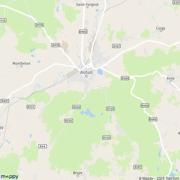 Map Autun: map of Autun (71400) and practical information