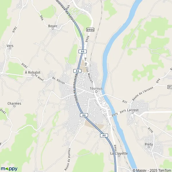 Map Tournus: map of Tournus (71700) and practical information