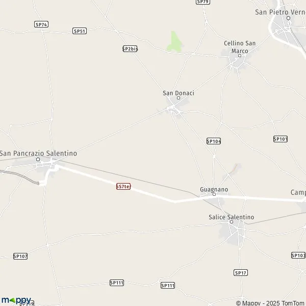 Map Guagnano: map of Guagnano (73010) and practical information