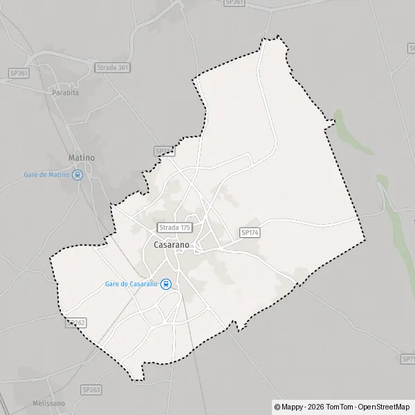Map Casarano: map of Casarano (73042) and practical information