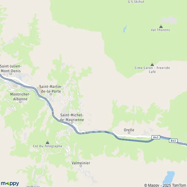 Map Saint-Michel-de-Maurienne: map of Saint-Michel-de-Maurienne (73140 ...