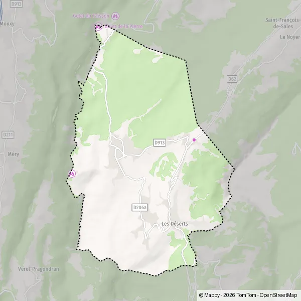 Map Les Déserts: map of Les Déserts (73230) and practical information