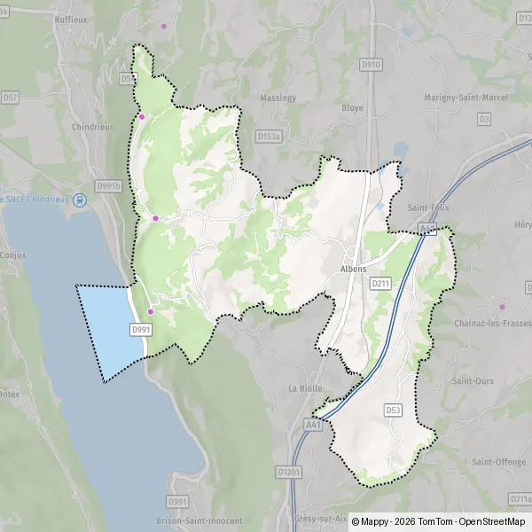 Map Entrelacs: map of Entrelacs (73410) and practical information