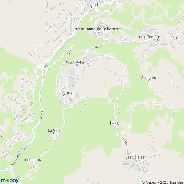 Map Crest-Voland: map of Crest-Voland (73590) and practical information