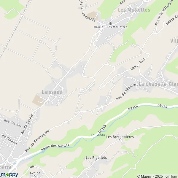 Map Z.I. Paul et Merlin: map of Z.I. Paul et Merlin, 73800 Montmélian ...