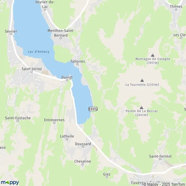 Map Talloires-Montmin: map of Talloires-Montmin (74210) and practical ...