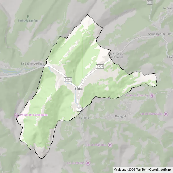 Map Thônes: map of Thônes (74230) and practical information