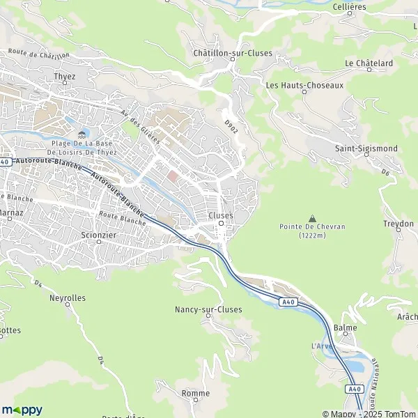 Map Cluses: map of Cluses (74300) and practical information