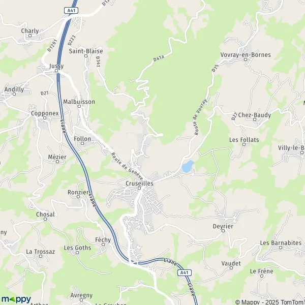 Map Cruseilles: map of Cruseilles (74350) and practical information