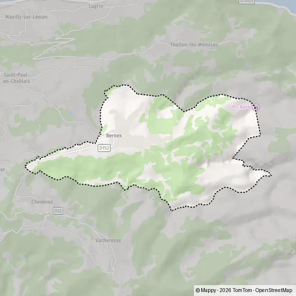 Map Bernex: map of Bernex (74500) and practical information