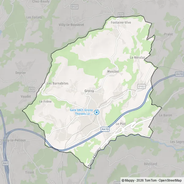 Map Groisy: map of Groisy (74570) and practical information