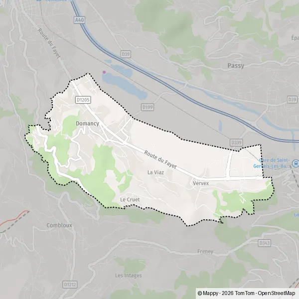 Map Domancy: map of Domancy (74700) and practical information