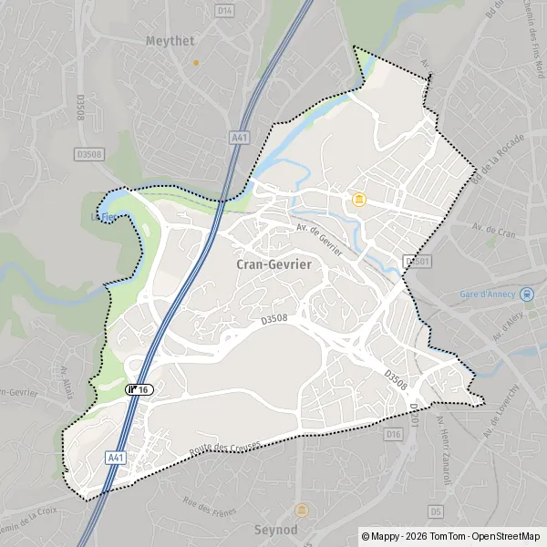 Map Cran-Gevrier: map of Cran-Gevrier (74960) and practical information