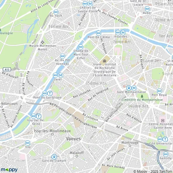 Map Paris: map of Paris (75015) and practical information