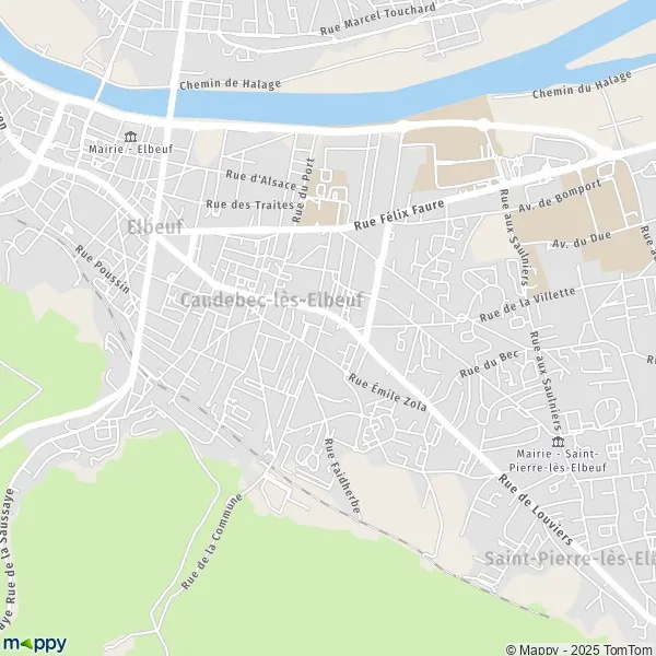 Map Caudebec-lès-Elbeuf: map of Caudebec-lès-Elbeuf (76320) and ...