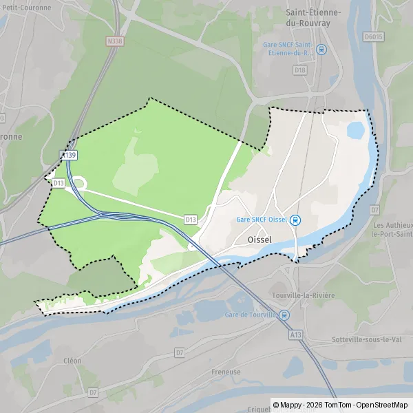 Map Oissel: map of Oissel (76350) and practical information