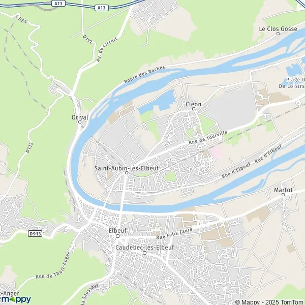 Map Saint-Aubin-lès-Elbeuf: map of Saint-Aubin-lès-Elbeuf (76410) and ...