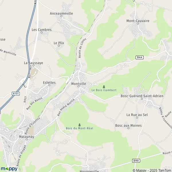 Map Montville: map of Montville (76710) and practical information