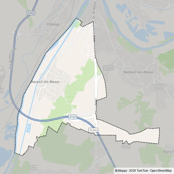 Map Mareuil-lès-Meaux: map of Mareuil-lès-Meaux (77100) and practical ...
