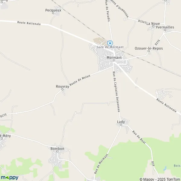 Map Mormant: map of Mormant (77720) and practical information