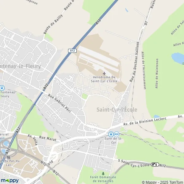 Map Saint-Cyr-l'École: map of Saint-Cyr-l'École (78210) and practical ...
