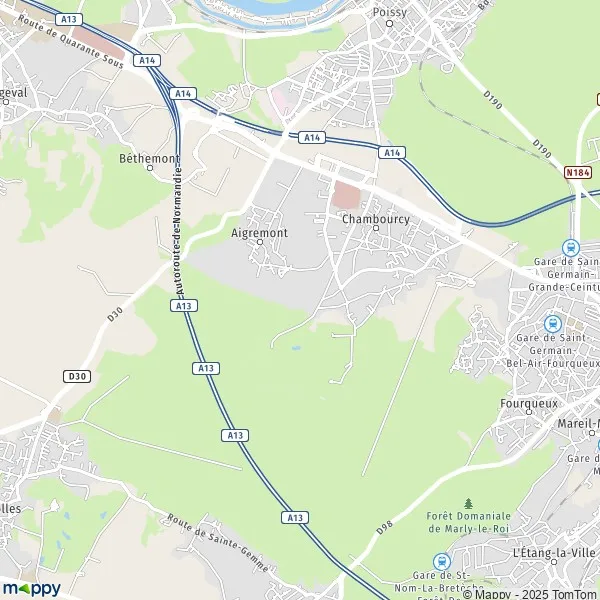 Map Chambourcy: map of Chambourcy (78240) and practical information