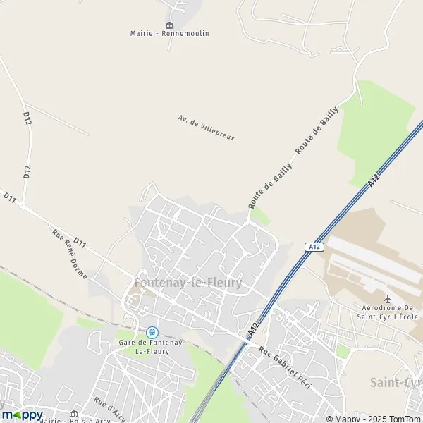Map Fontenay-le-Fleury: map of Fontenay-le-Fleury (78330) and practical ...