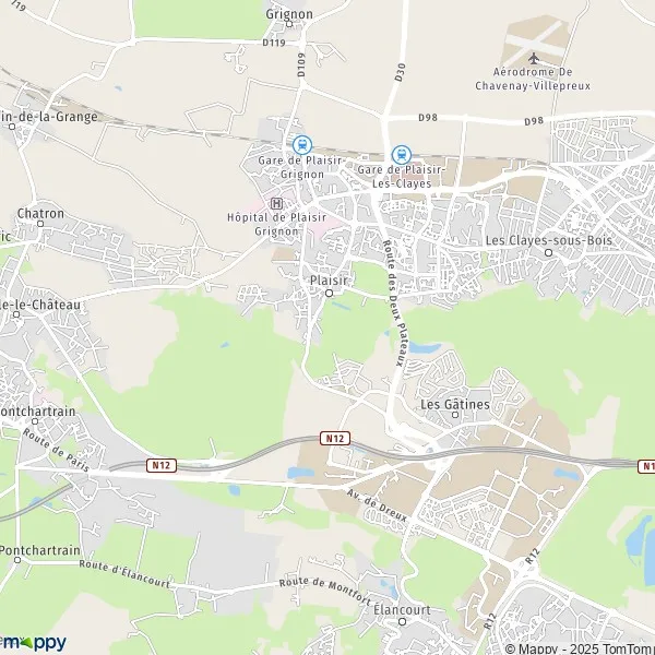 Map Plaisir: map of Plaisir (78370) and practical information