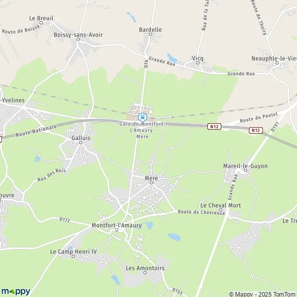 Map Méré: map of Méré (78490) and practical information