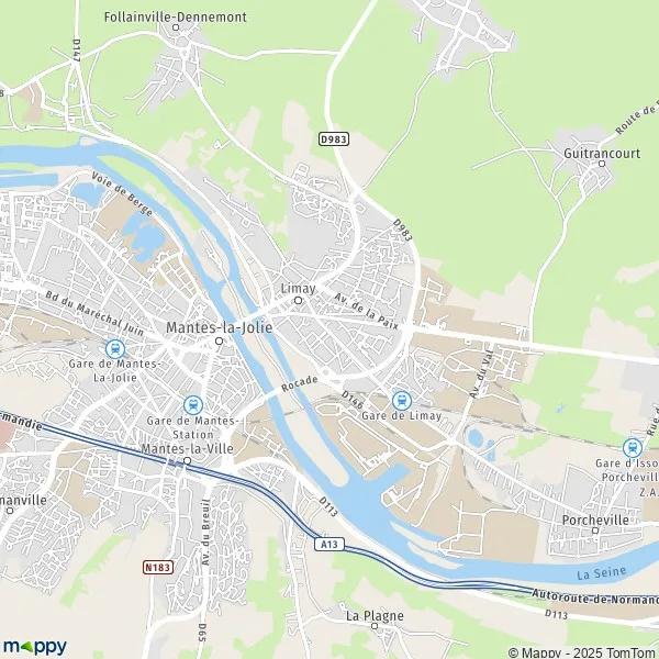 Map Limay: map of Limay (78520) and practical information