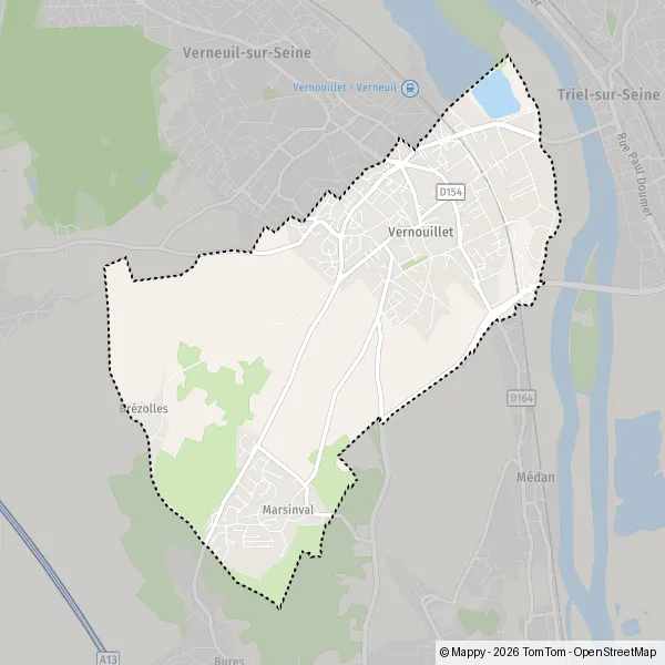 Map Vernouillet: map of Vernouillet (78540) and practical information