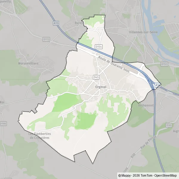 Map Orgeval: map of Orgeval (78630) and practical information