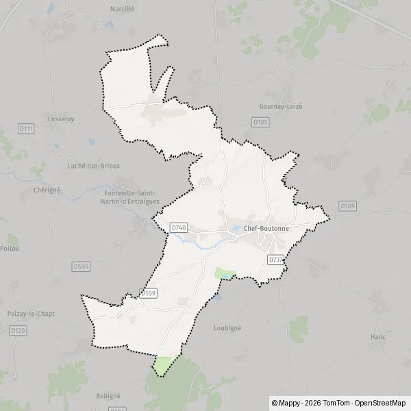 Map Chef-Boutonne: map of Chef-Boutonne (79110) and practical information