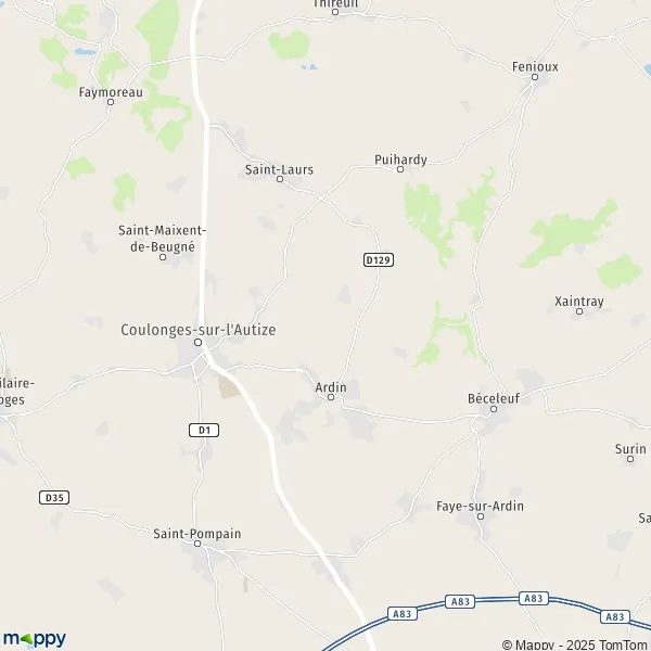 Map Ardin: map of Ardin (79160) and practical information