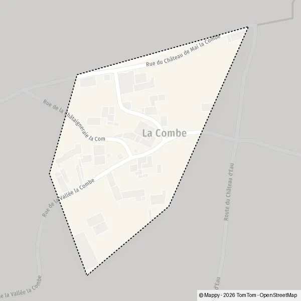 Map La Combe: map of La Combe, Sauzé-Vaussais, 79190 Sauzé-entre-Bois ...