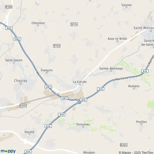 Map La Crèche: map of La Crèche (79260) and practical information