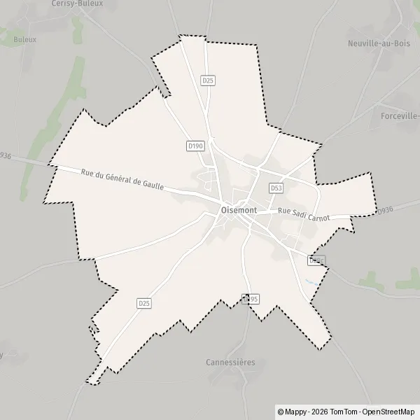 Map Oisemont: map of Oisemont (80140) and practical information