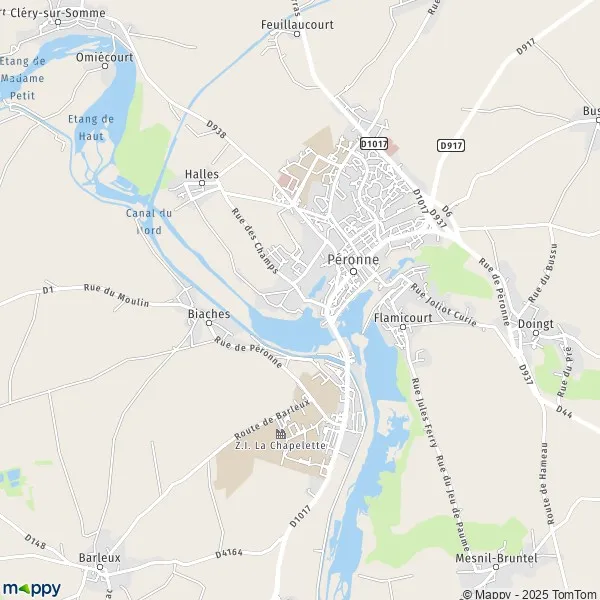 Map Péronne: map of Péronne (80200) and practical information