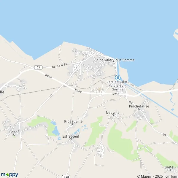 Map Saint-Valery-sur-Somme: map of Saint-Valery-sur-Somme (80230) and ...