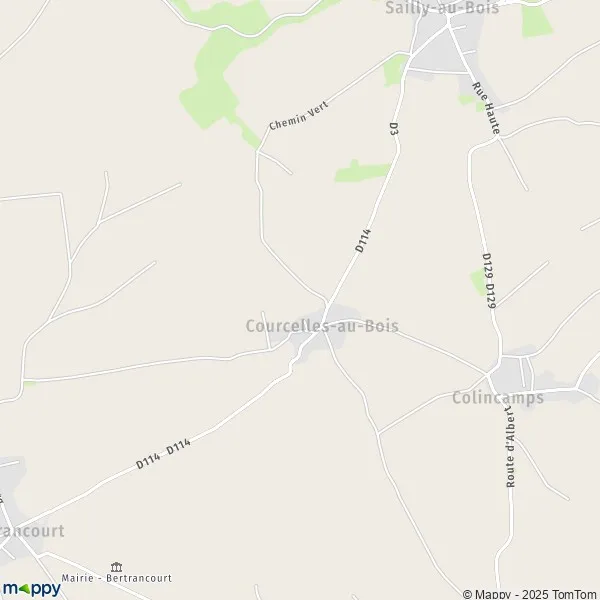 Map Courcelles-au-Bois: map of Courcelles-au-Bois (80560) and practical ...