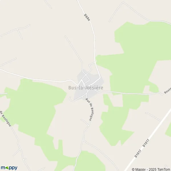 Map Bus-la-Mésière: map of Bus-la-Mésière (80700) and practical information