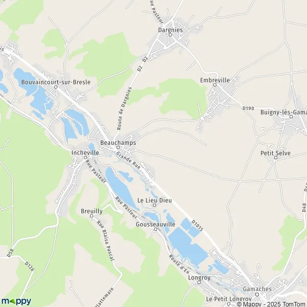 Map Beauchamps: map of Beauchamps (80770) and practical information