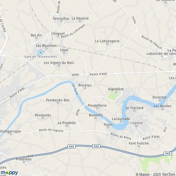 Map Rivières: map of Rivières (81600) and practical information