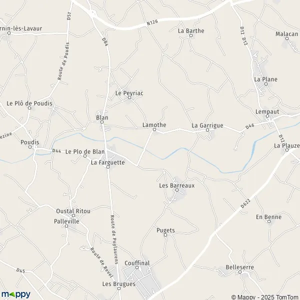 Map Blan: map of Blan (81700) and practical information