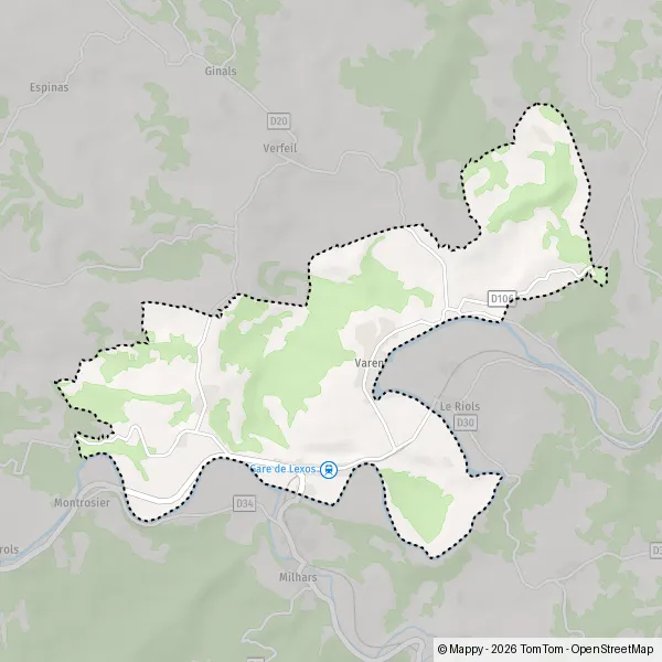 Map Varen: map of Varen (82330) and practical information