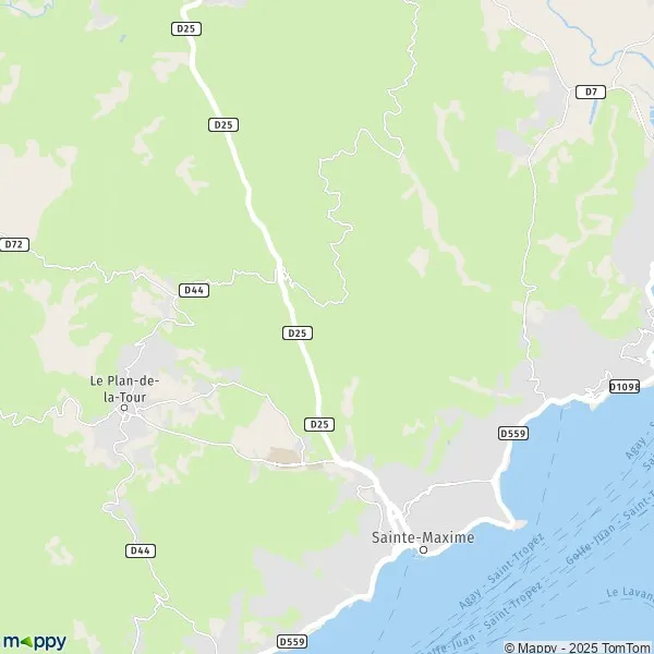 Map Sainte-Maxime: map of Sainte-Maxime (83120) and practical information